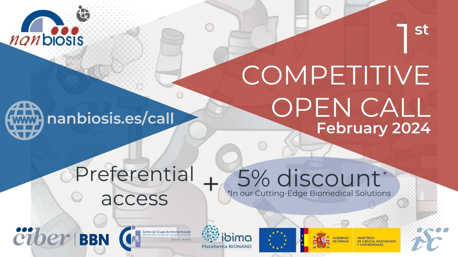 1st Open call 2024 for preferential access to the ICTS NANBIOSIS ...