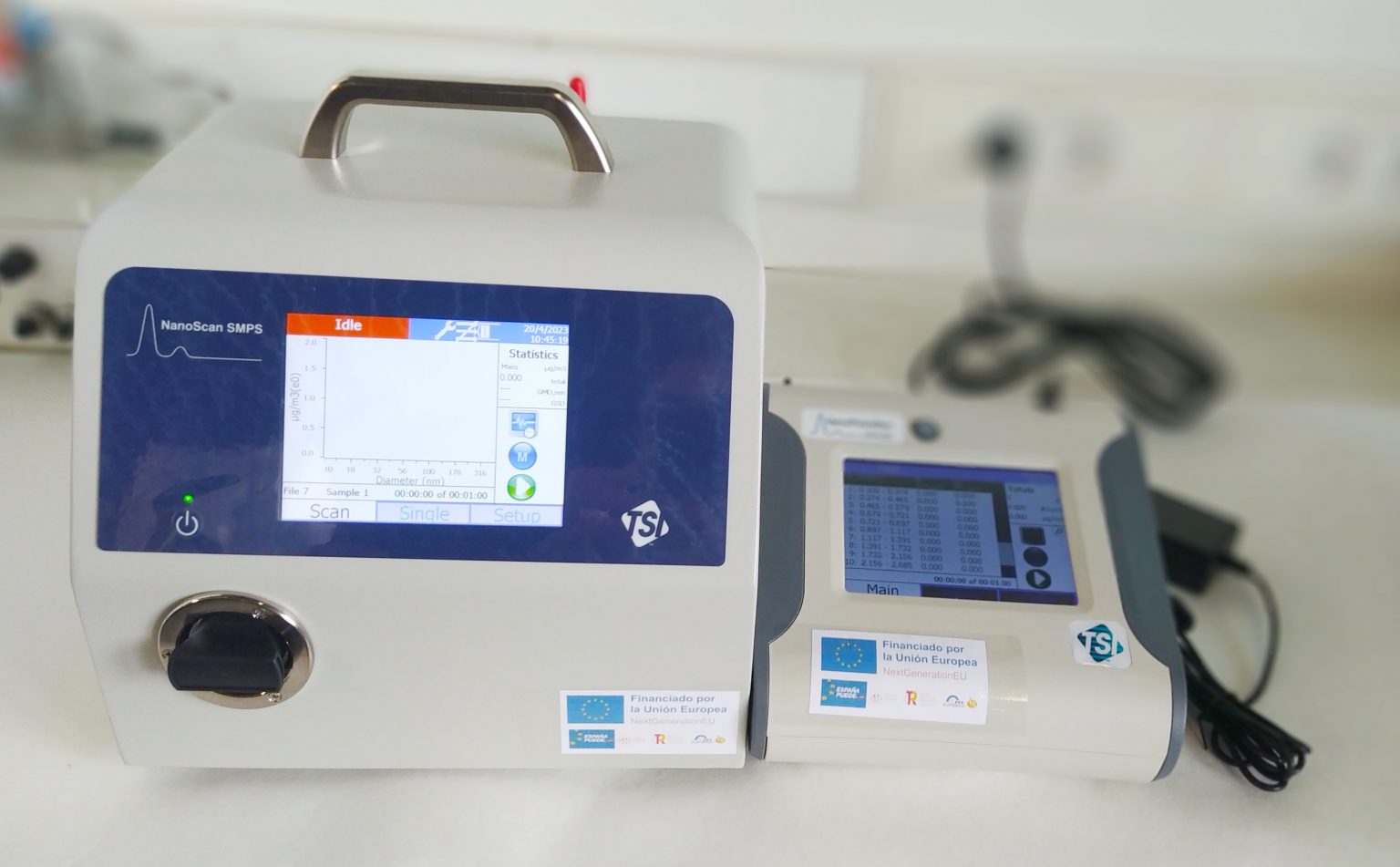 U9-E08. Portable Tándem NanoScan SMPS Nanoparticle Sizer 3910 and ...